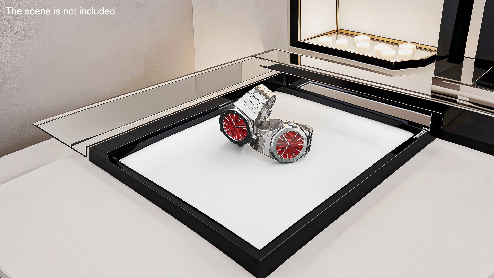 Luxury Royal Watch Red Stainless Steel Selfwinding Chronograph 3D ...