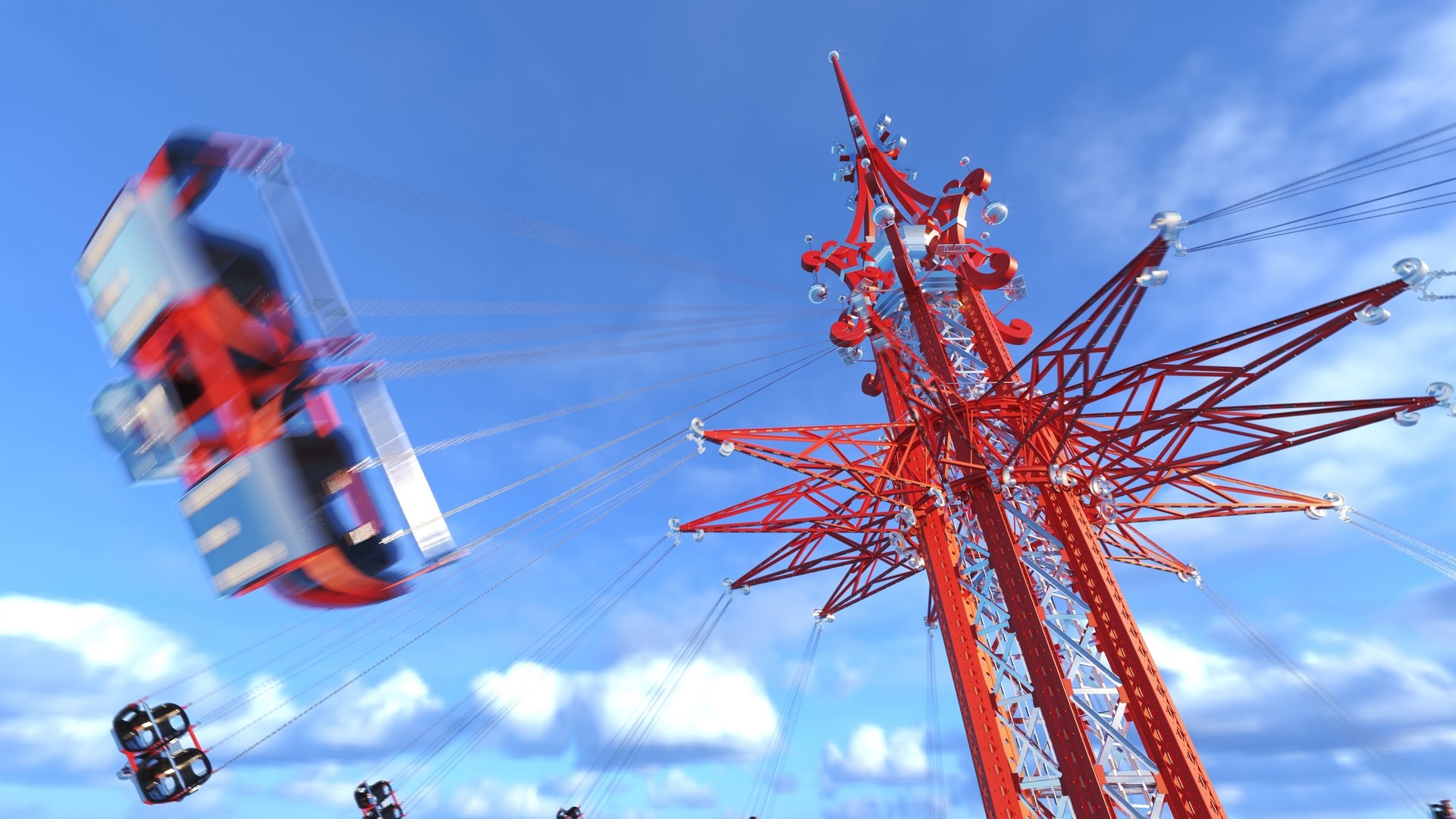 3D Model Vertical Swing Carousel Rigged - TurboSquid 2279846