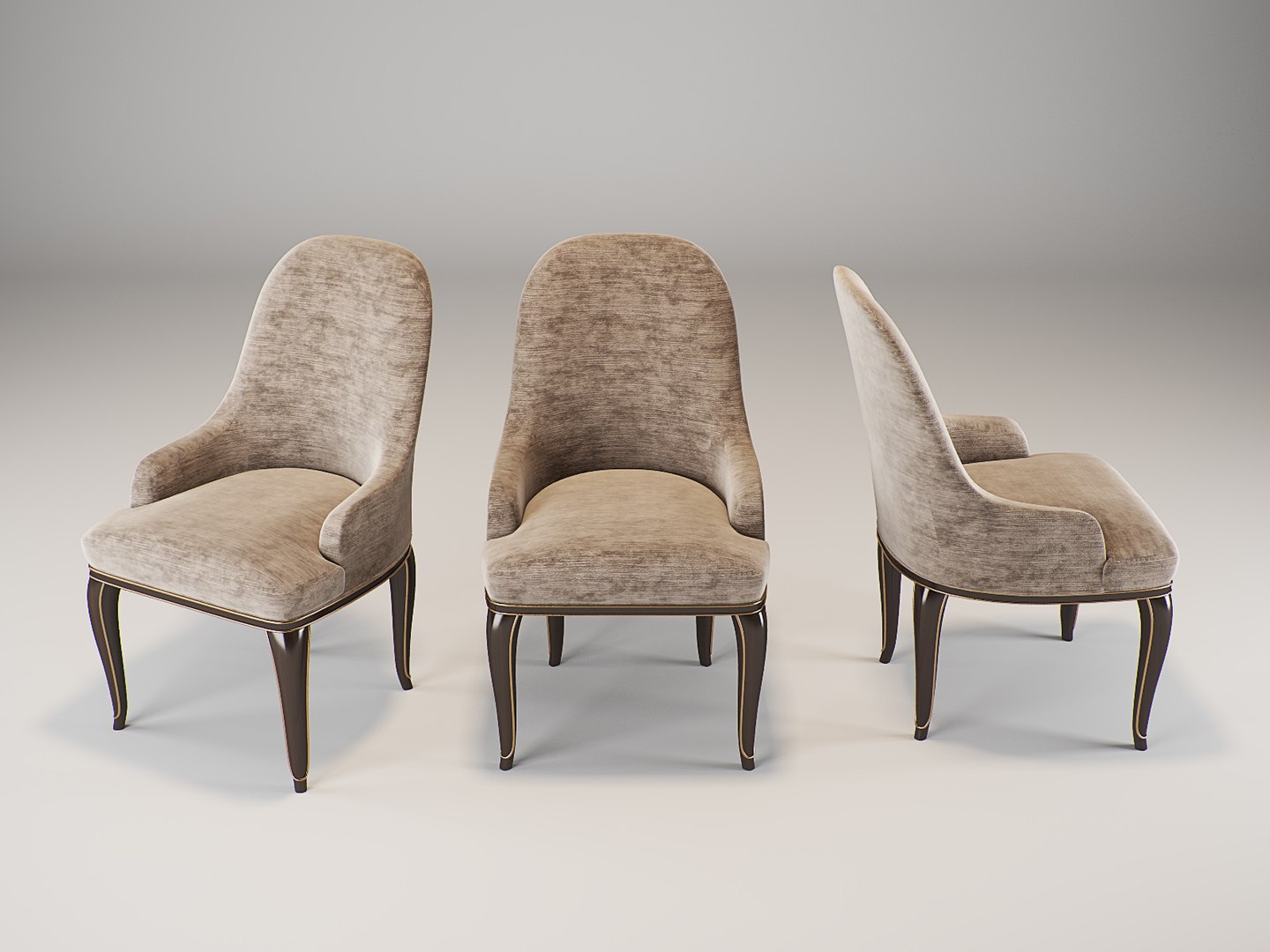 Dining Chair Baker 3d Model