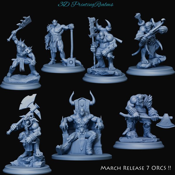 modelo 3d 7 ORCS conocidos como los titanes acorazados - TurboSquid 2240353