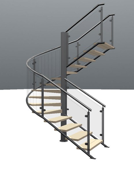 Modern stair 3D model - TurboSquid 1390808