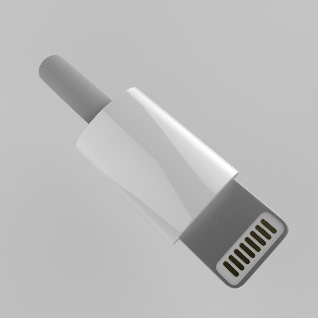 apple plug 3d model
