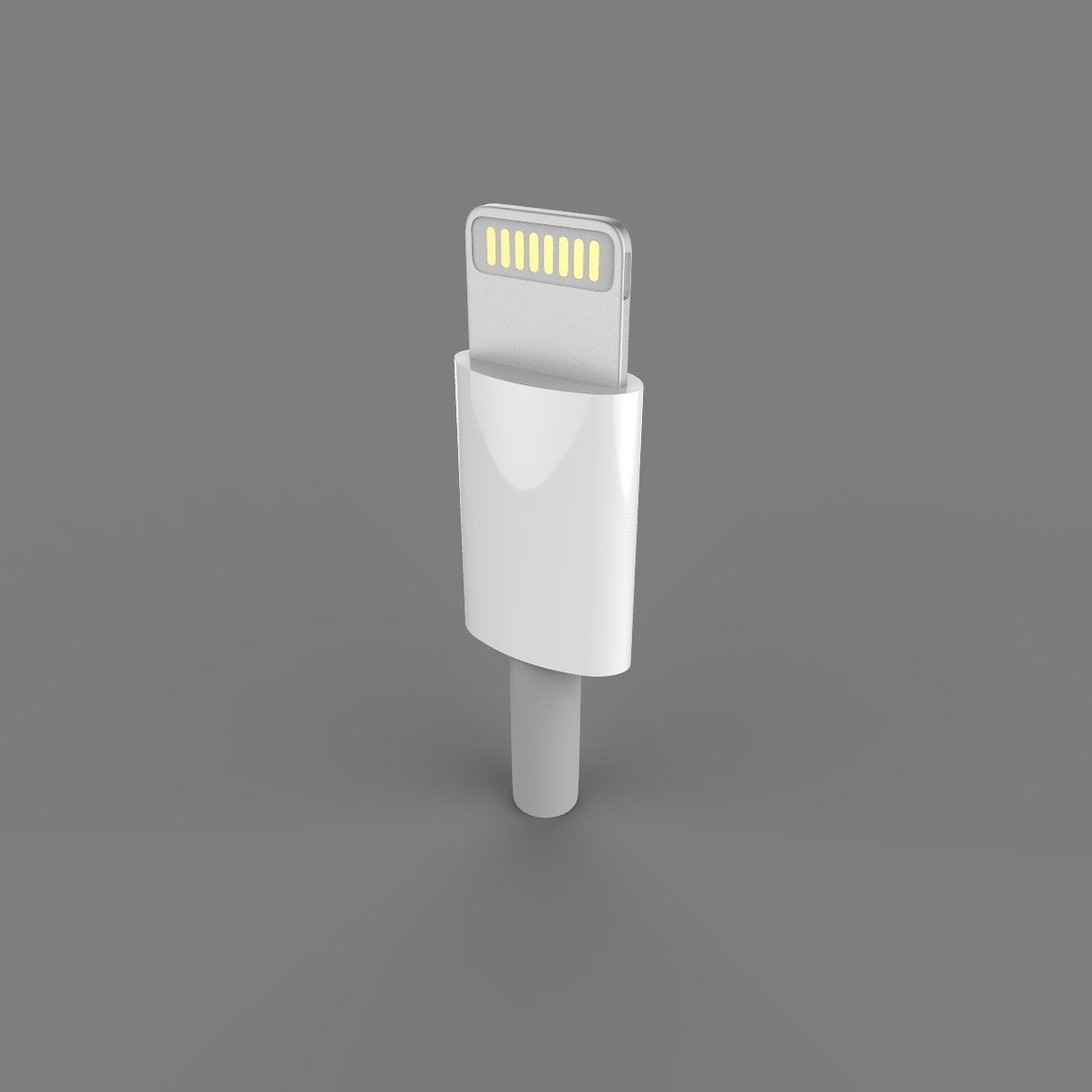 apple plug 3d model