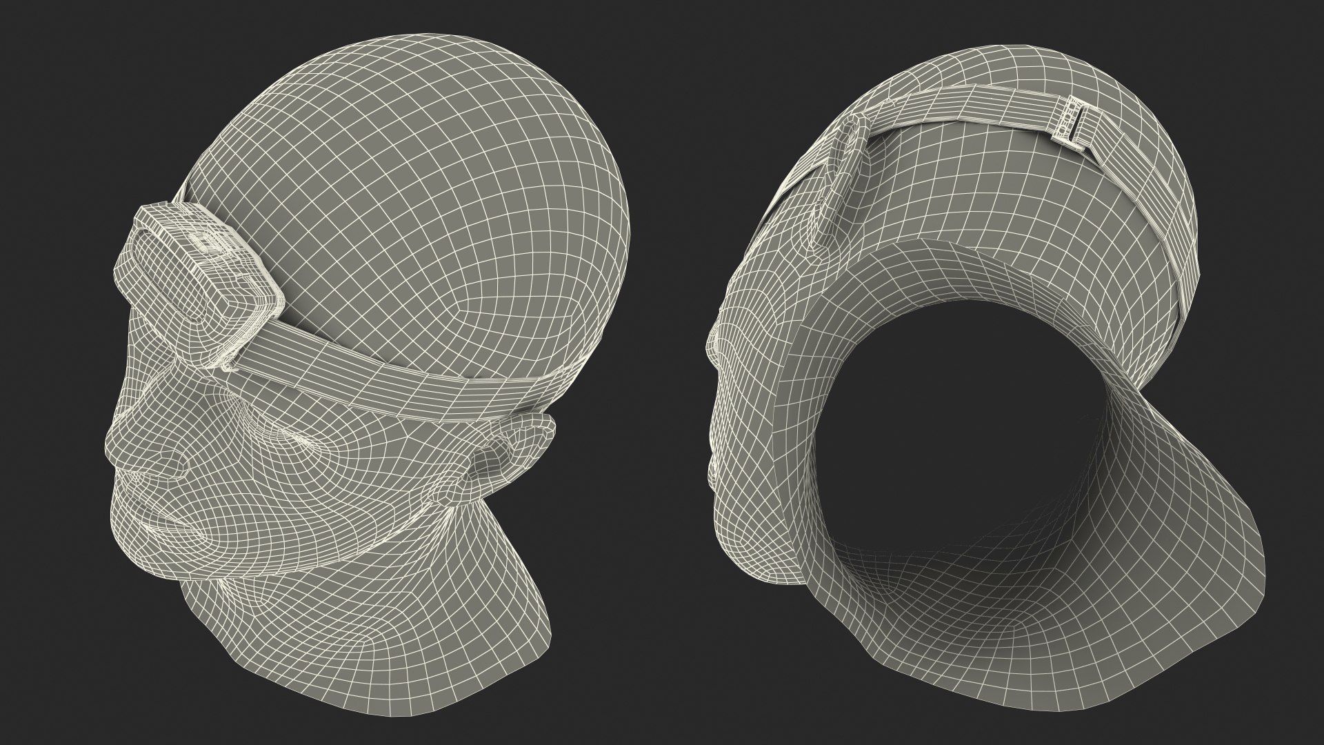 LED Head Light Grey With Mannequin Head 3D Model - TurboSquid 2028384