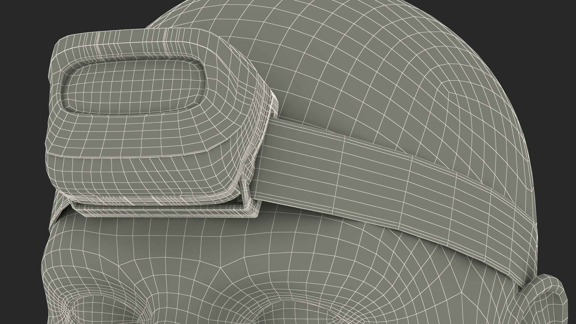 LED Head Light Grey With Mannequin Head 3D Model - TurboSquid 2028384