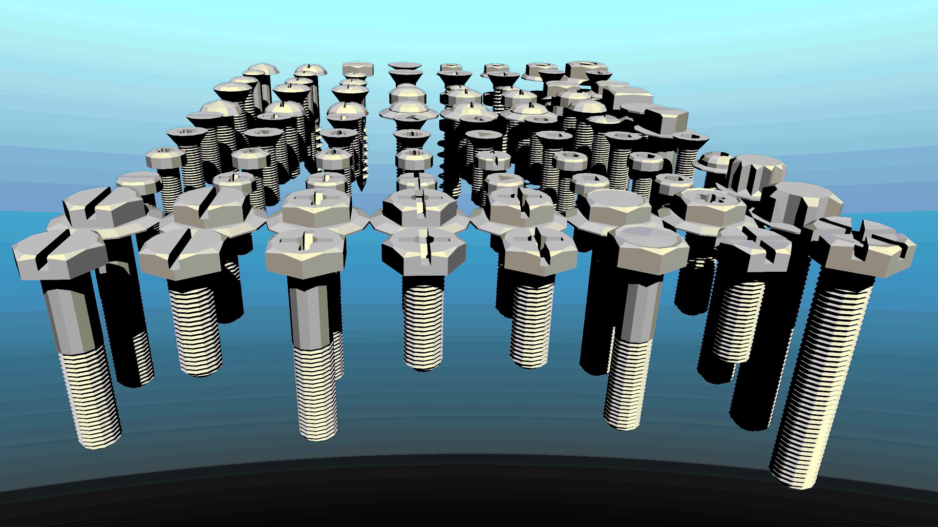 Screws Metal Nail Model - TurboSquid 1184272