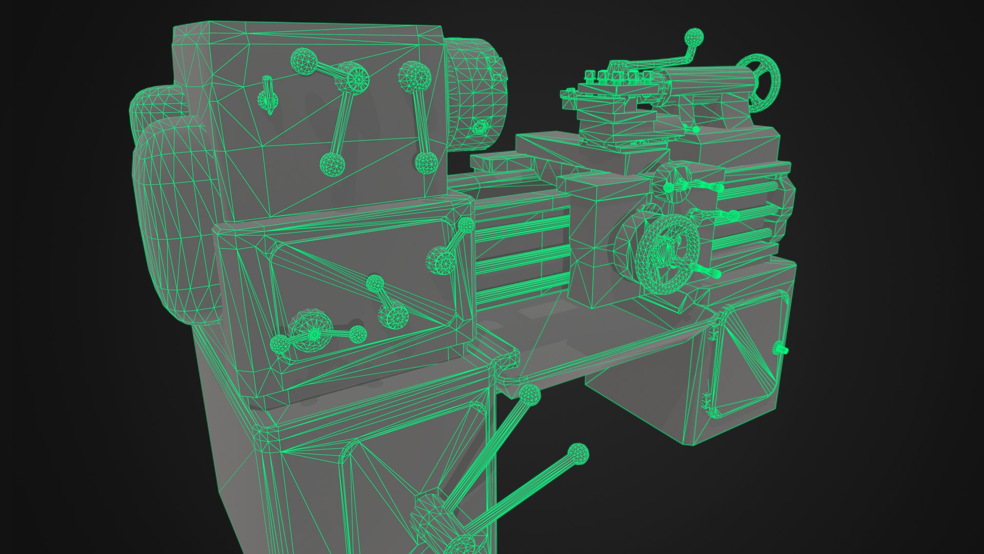 3D Old Lathe Model - TurboSquid 1637213