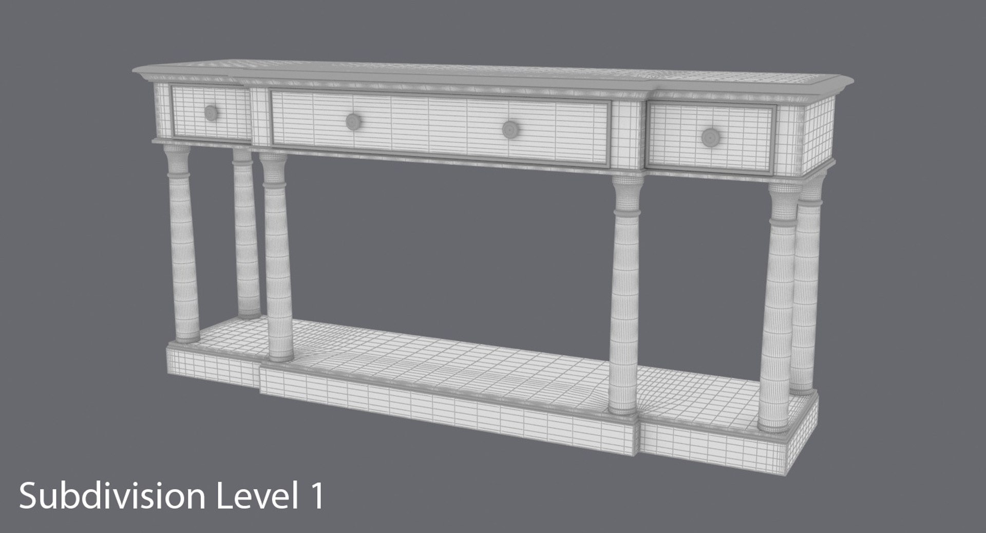 3D classical-console-table - TurboSquid 1261446