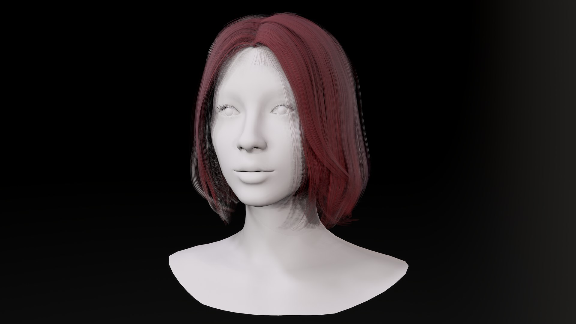 Free Game Ready Hair Model - TurboSquid 1920877