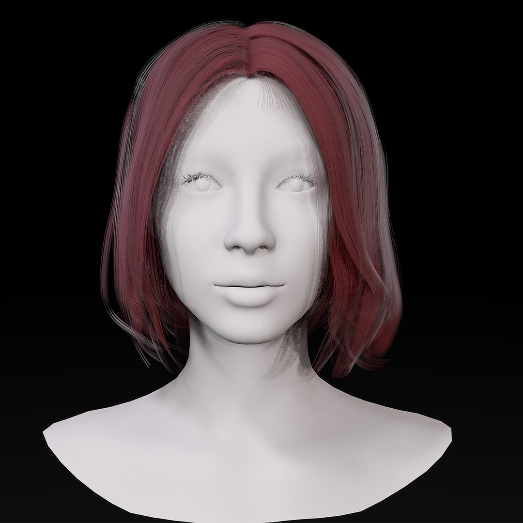 Free Game Ready Hair Model - TurboSquid 1920877