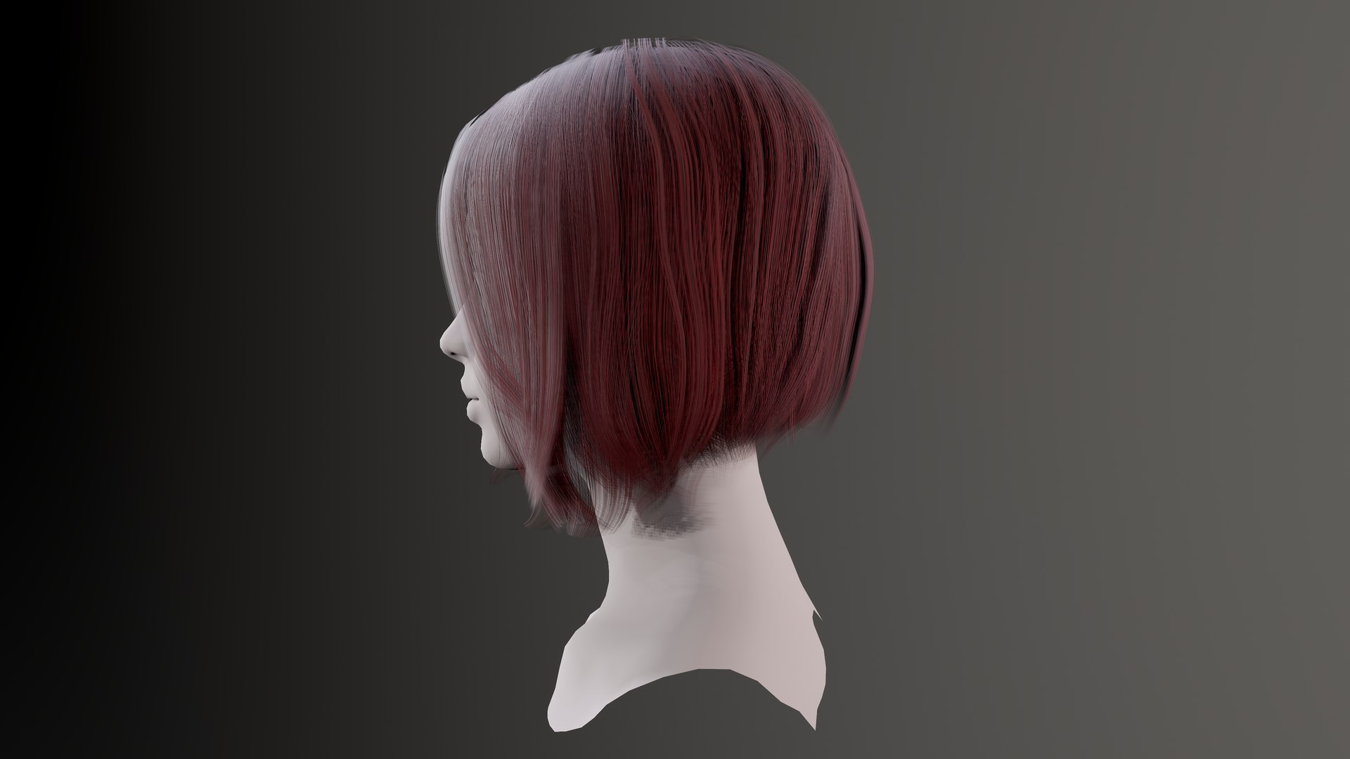 Free Game Ready Hair Model - TurboSquid 1920877