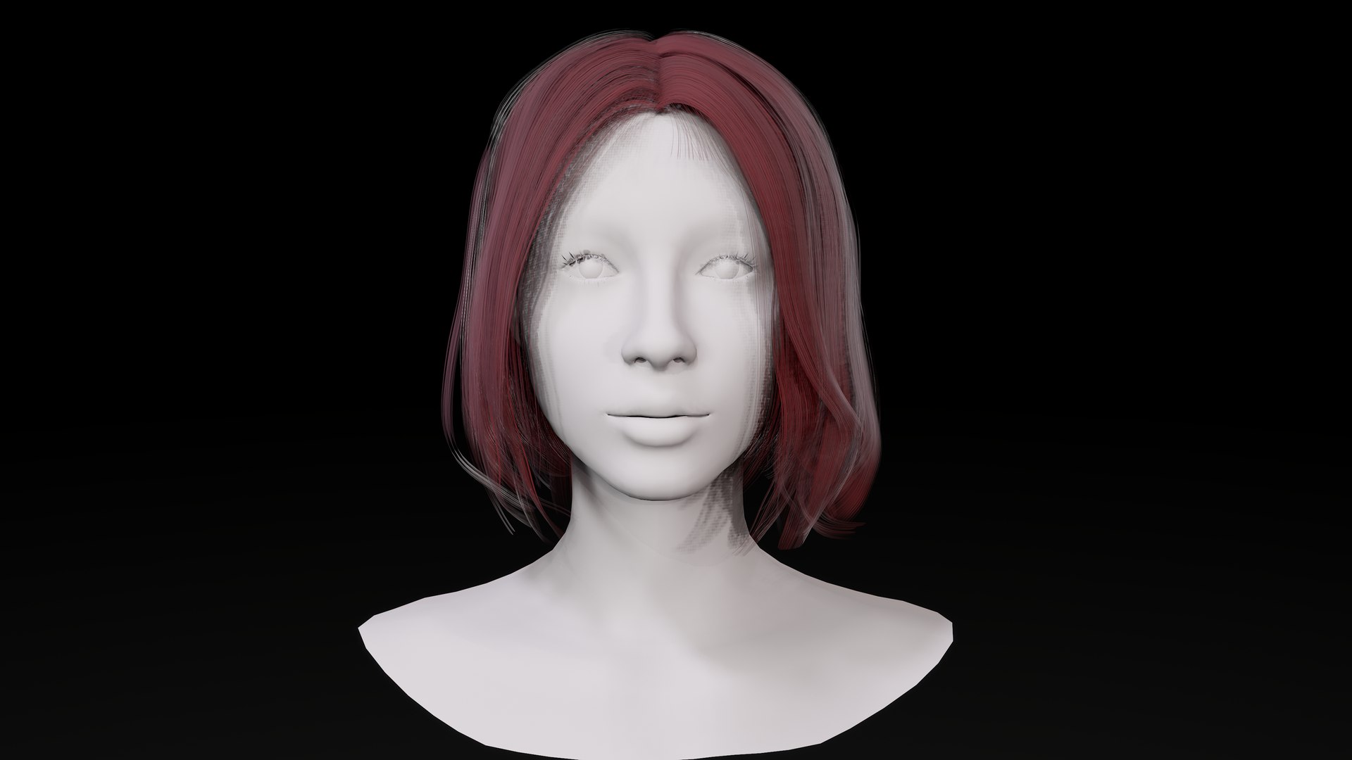 Free Game Ready Hair Model - TurboSquid 1920877