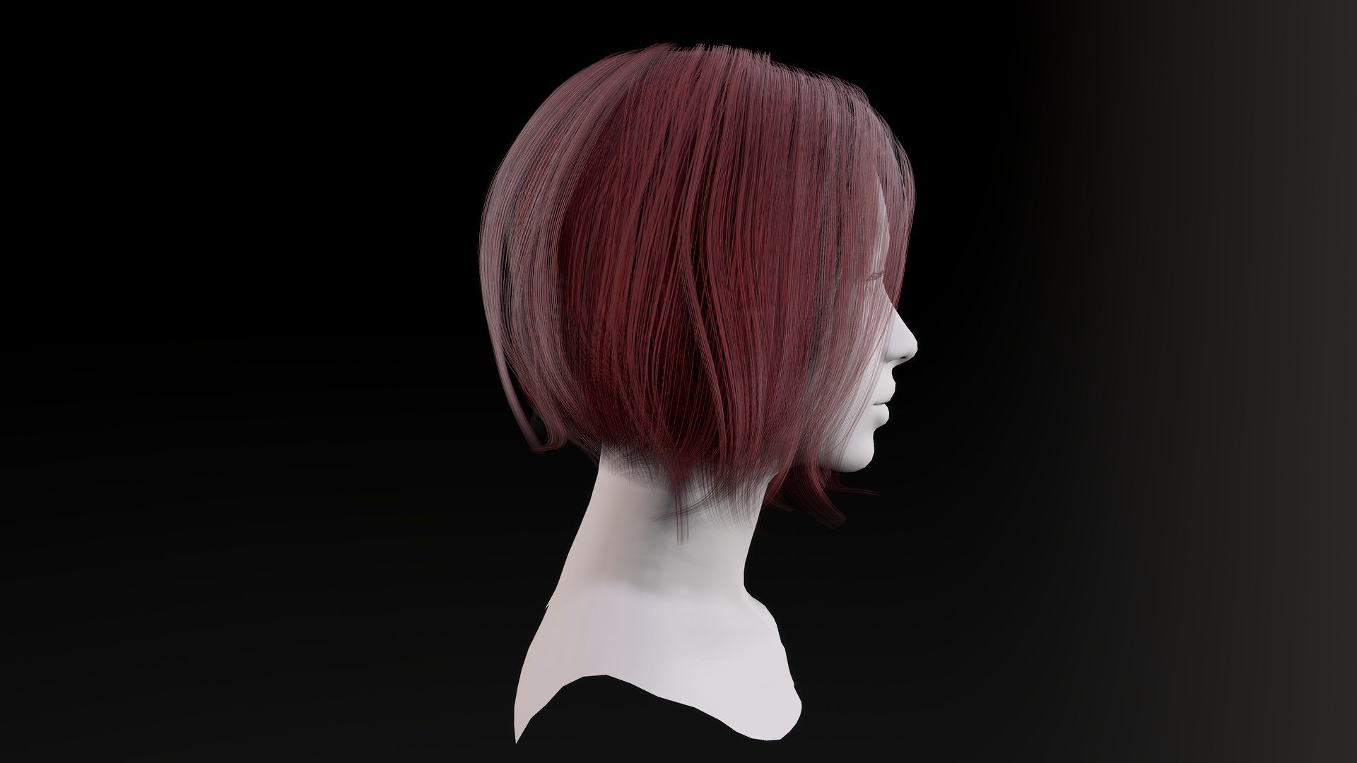 Free Game Ready Hair Model - TurboSquid 1920877