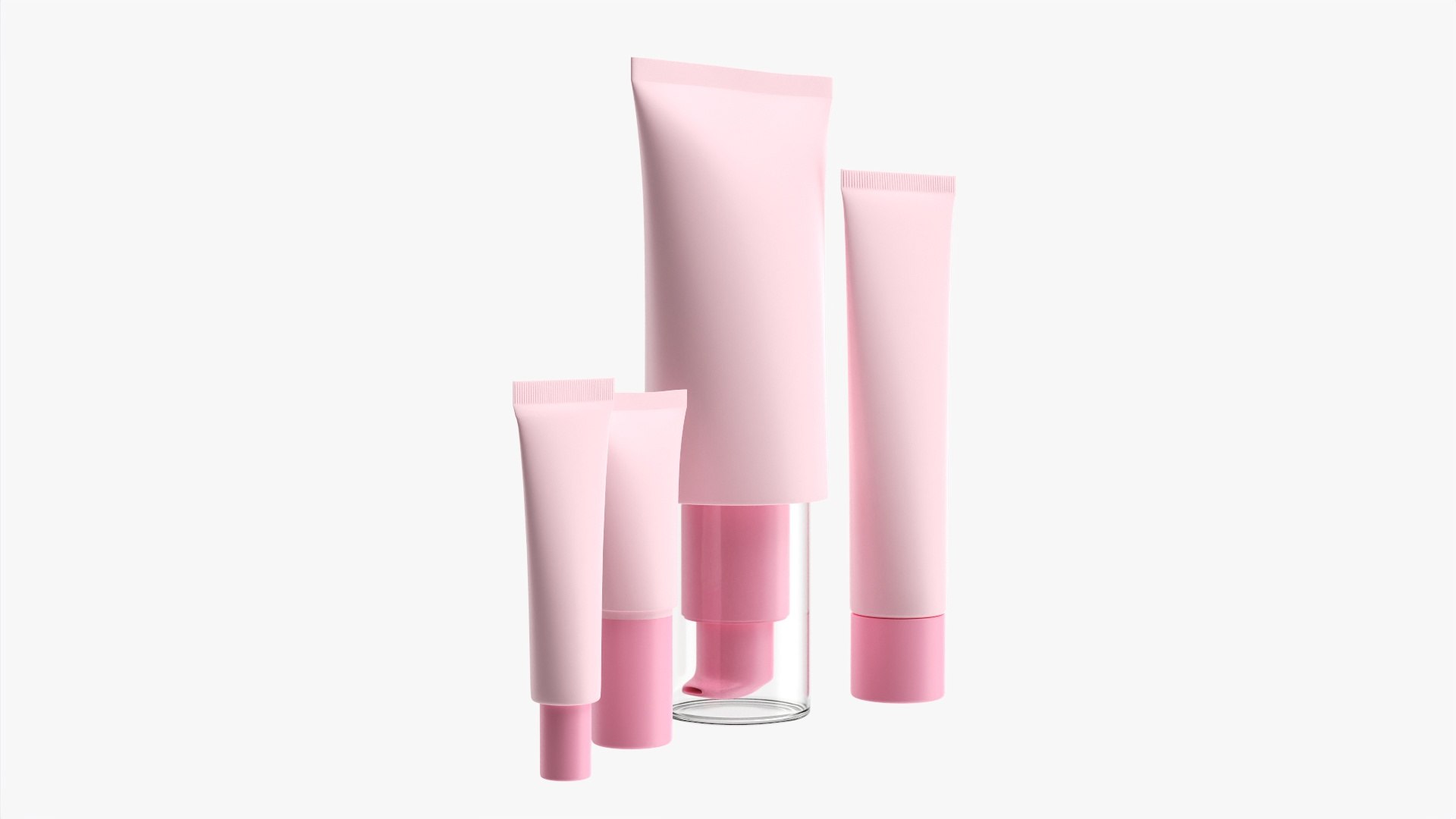Cosmetics Tube Set 02 Mockup 3D Model - TurboSquid 1842829