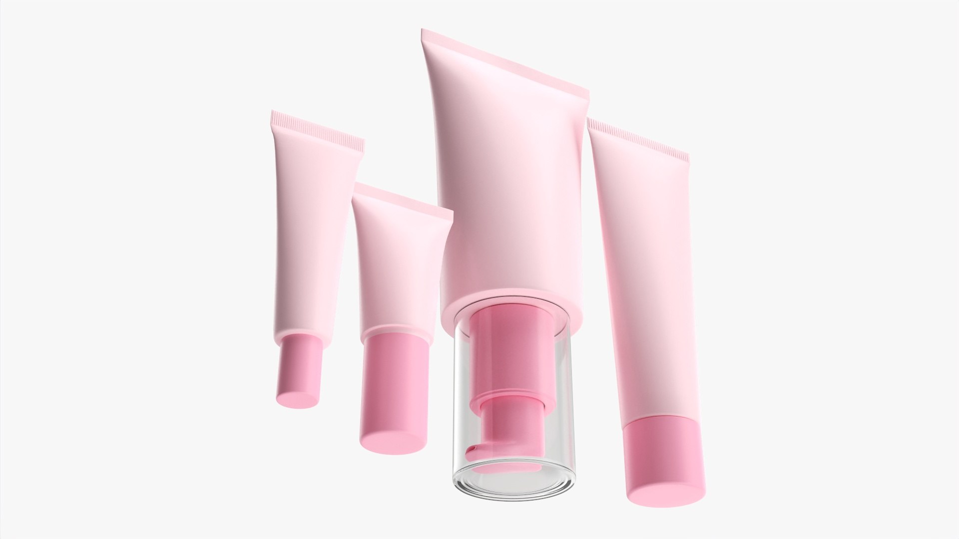 Cosmetics Tube Set 02 Mockup 3D Model - TurboSquid 1842829