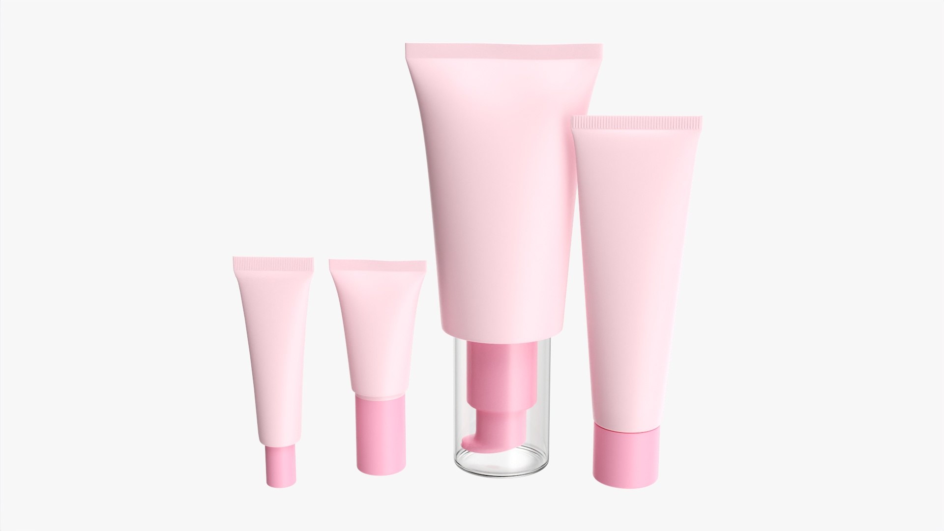 Cosmetics Tube Set 02 Mockup 3D Model - TurboSquid 1842829