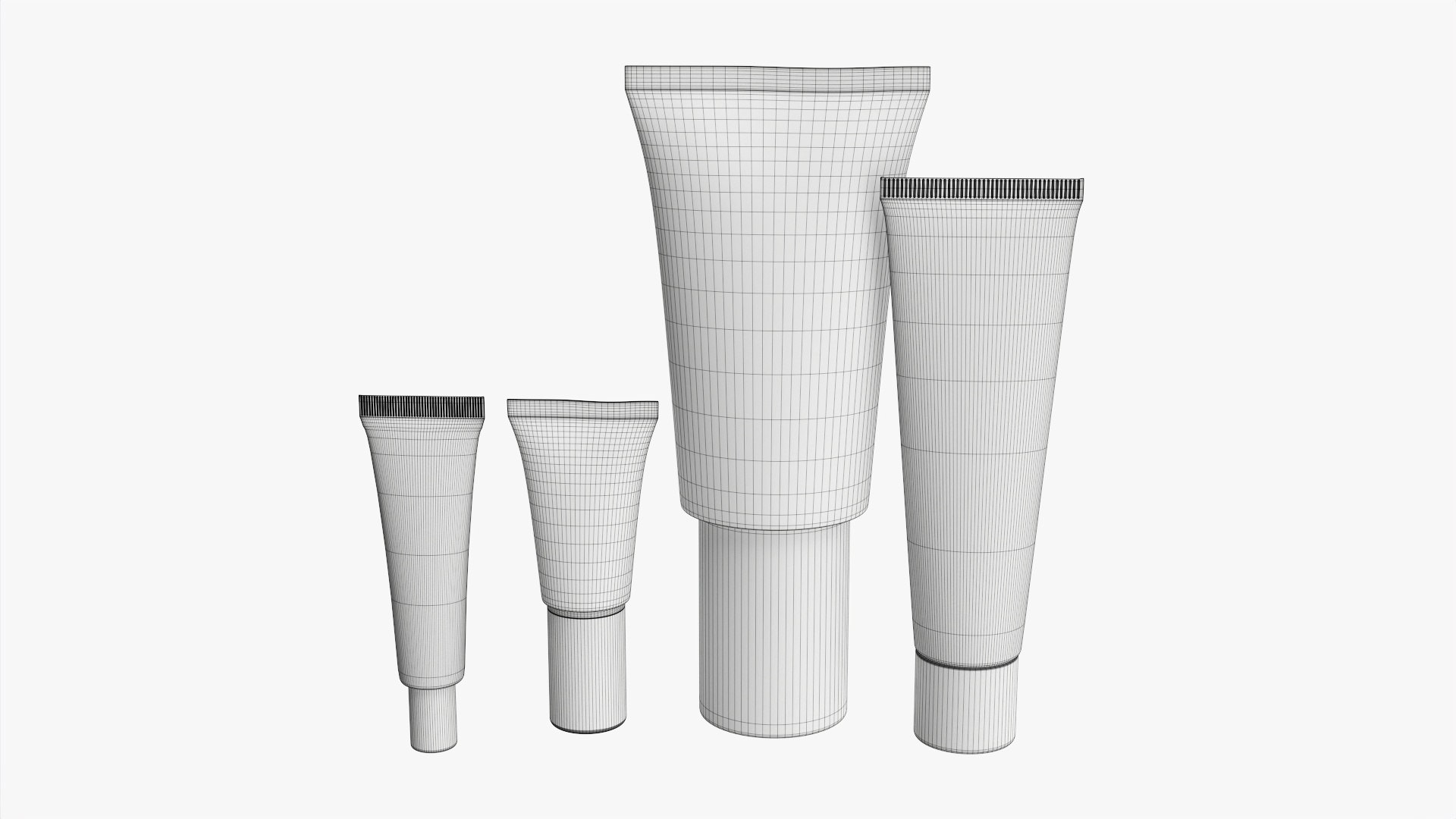 Cosmetics Tube Set 02 Mockup 3D Model - TurboSquid 1842829