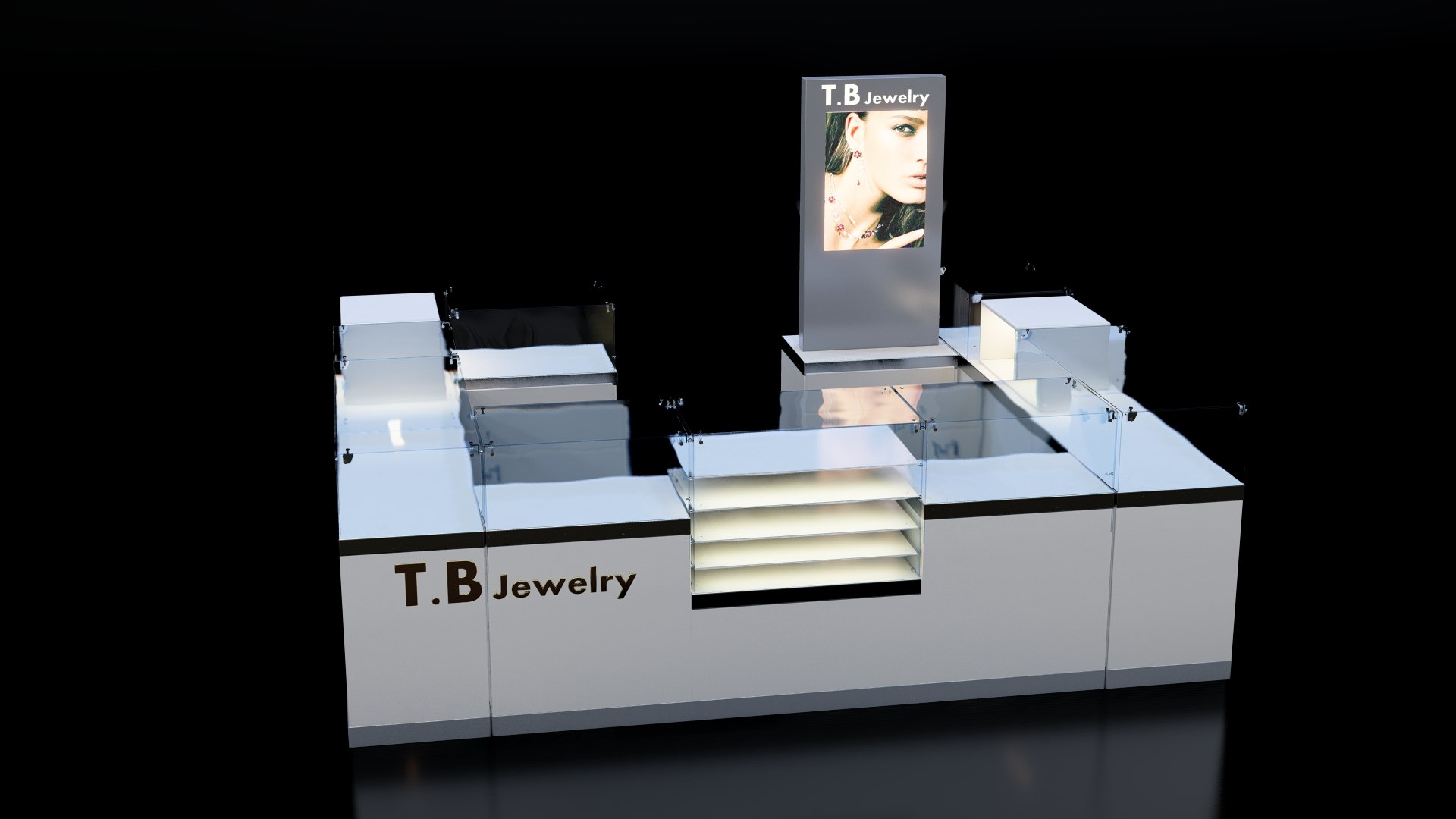 Jewelry Display Booth 3D Model - TurboSquid 2171079