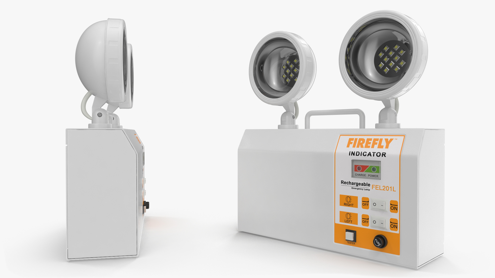 Rechargeable Twin LED Emergency Lamp FIREFLY FEL201L 3D model ...