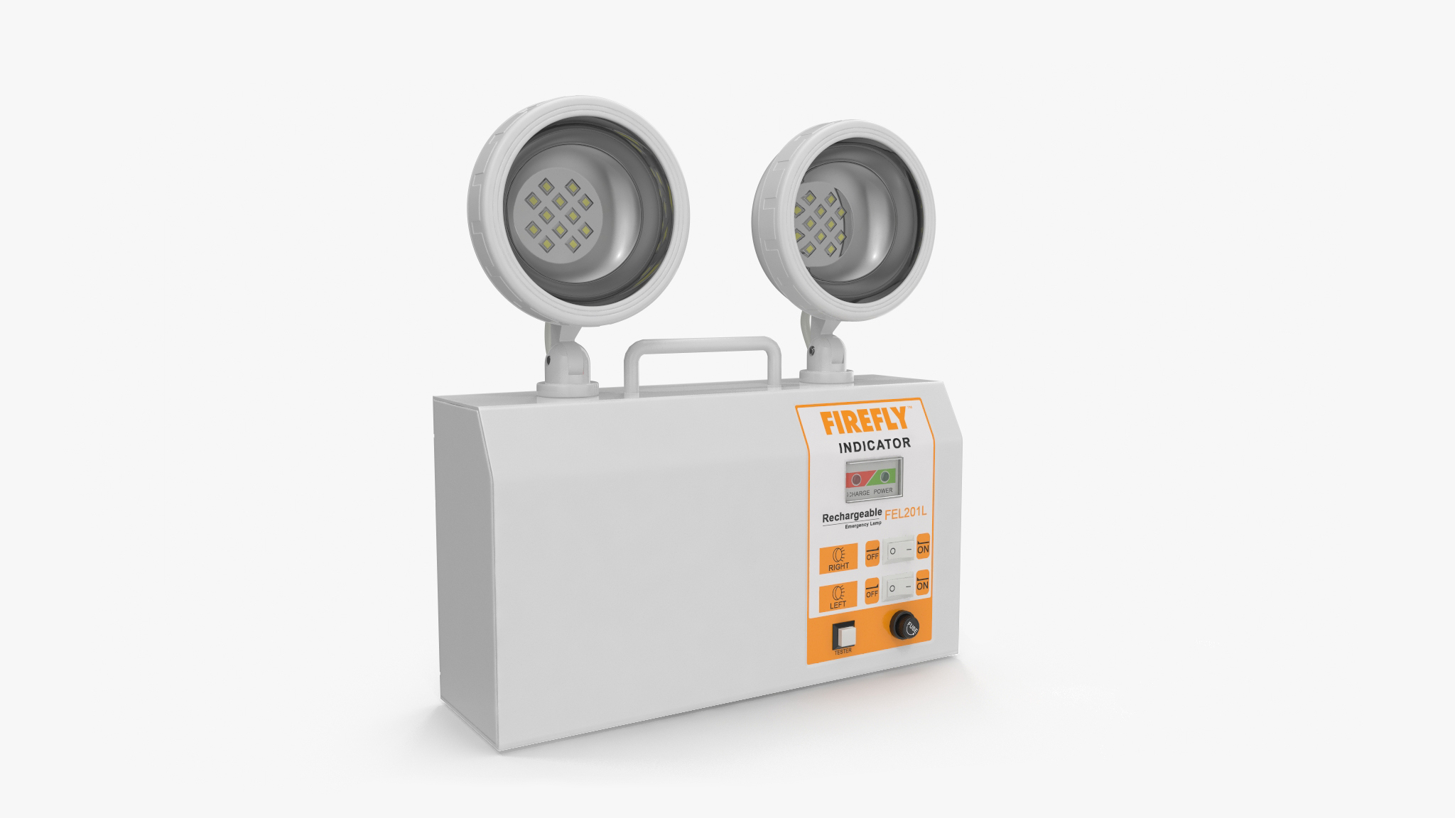 Rechargeable Twin LED Emergency Lamp FIREFLY FEL201L 3D model ...