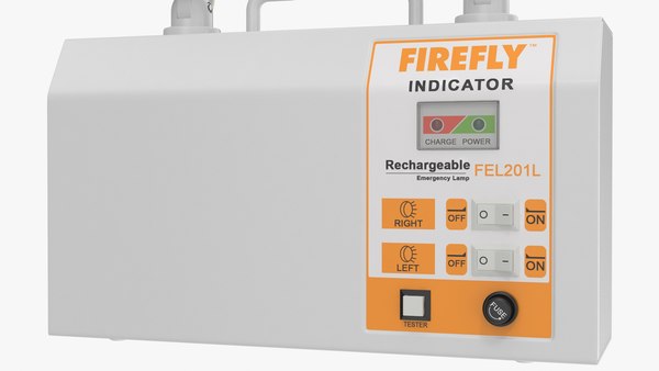 Rechargeable Twin LED Emergency Lamp FIREFLY FEL201L 3D model ...