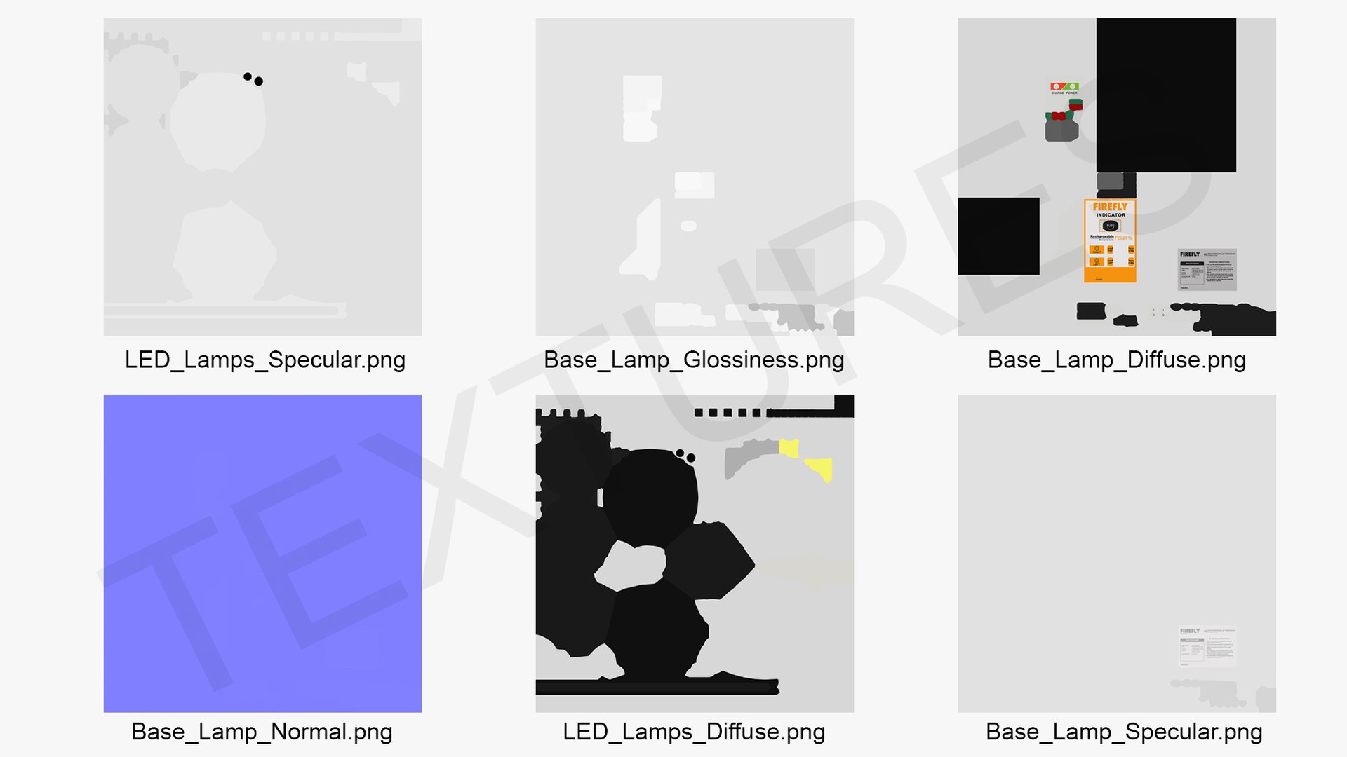 Rechargeable Twin LED Emergency Lamp FIREFLY FEL201L 3D model ...