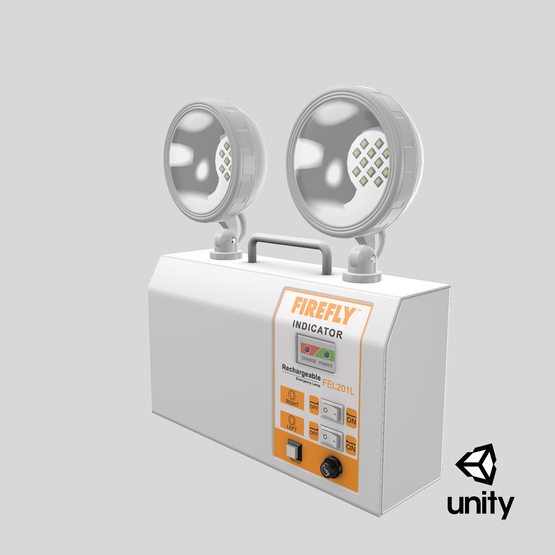 Rechargeable Twin LED Emergency Lamp FIREFLY FEL201L 3D Model ...