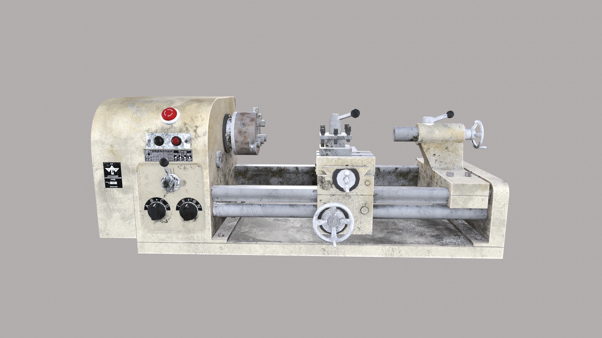 Lathe Machine 3D Model - TurboSquid 2342056