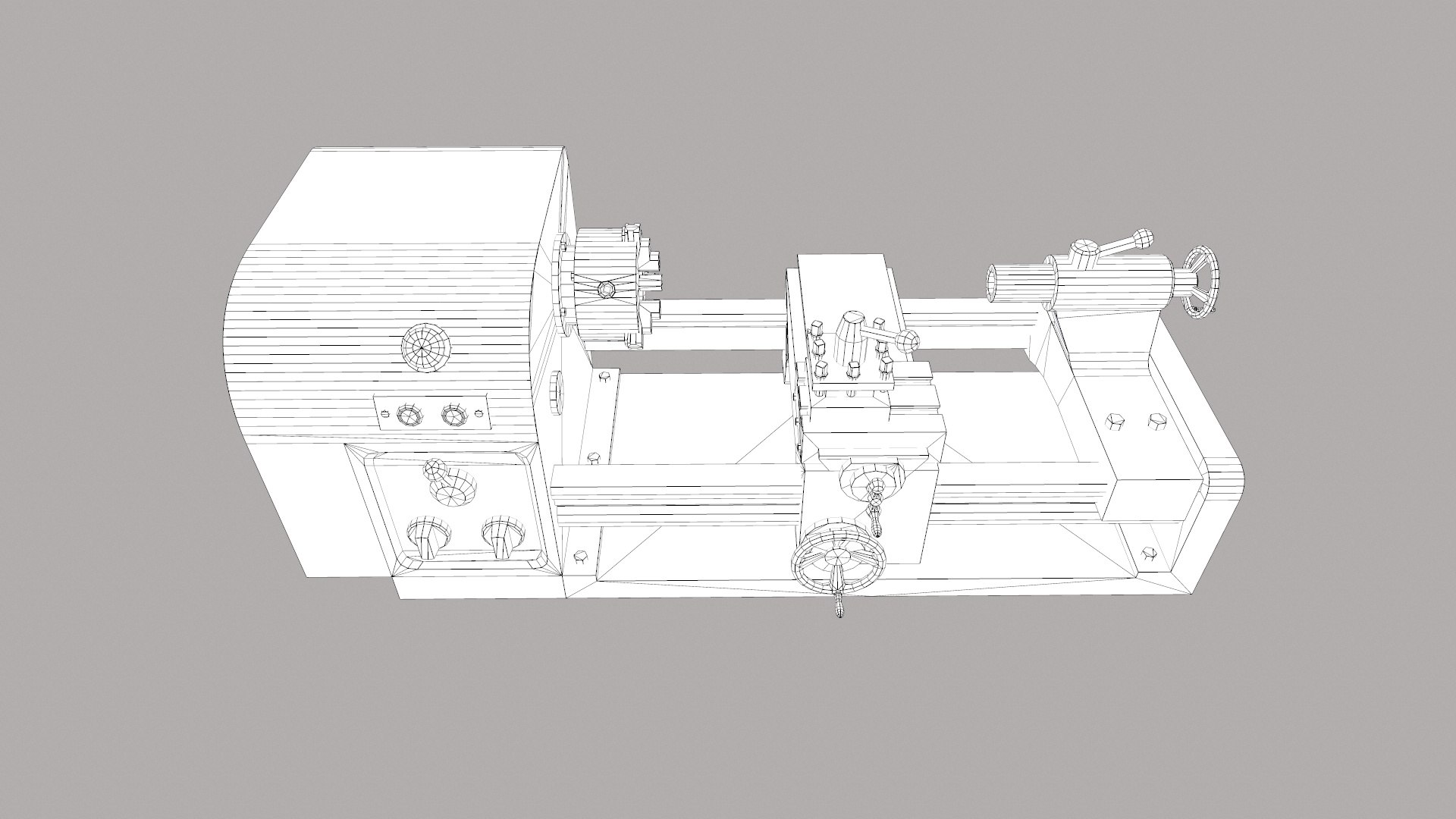 Lathe Machine 3D Model - TurboSquid 2342056
