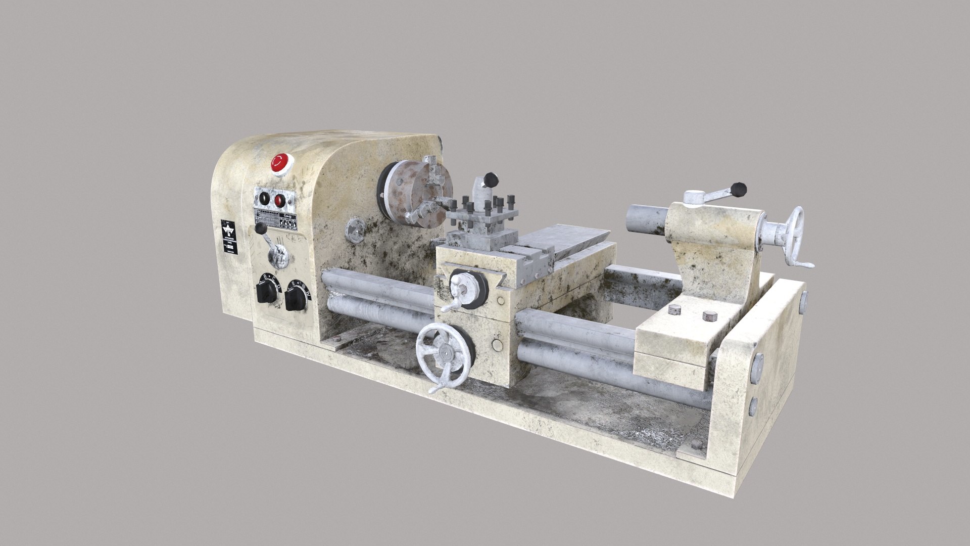 Lathe Machine 3D Model - TurboSquid 2342056