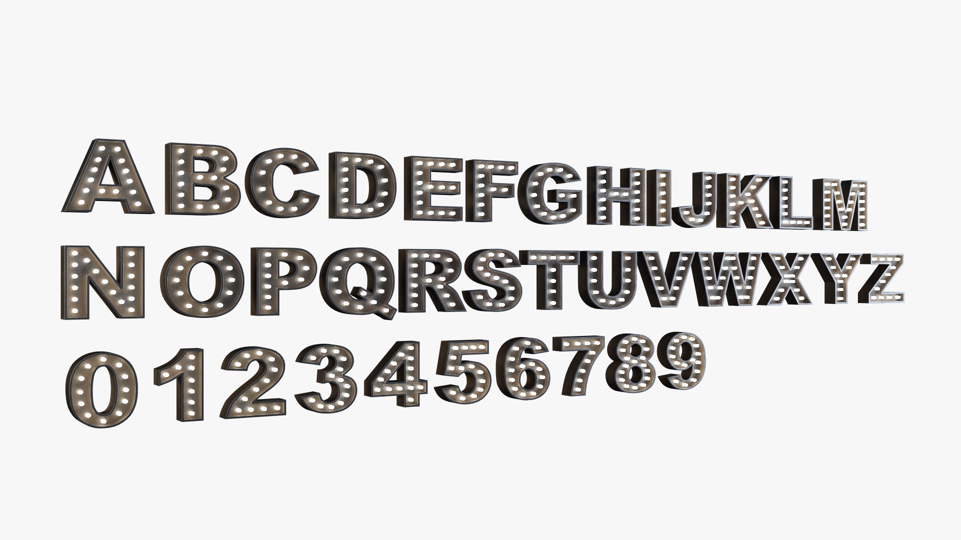 Letter Light Bulb 3D Model - TurboSquid 1285116