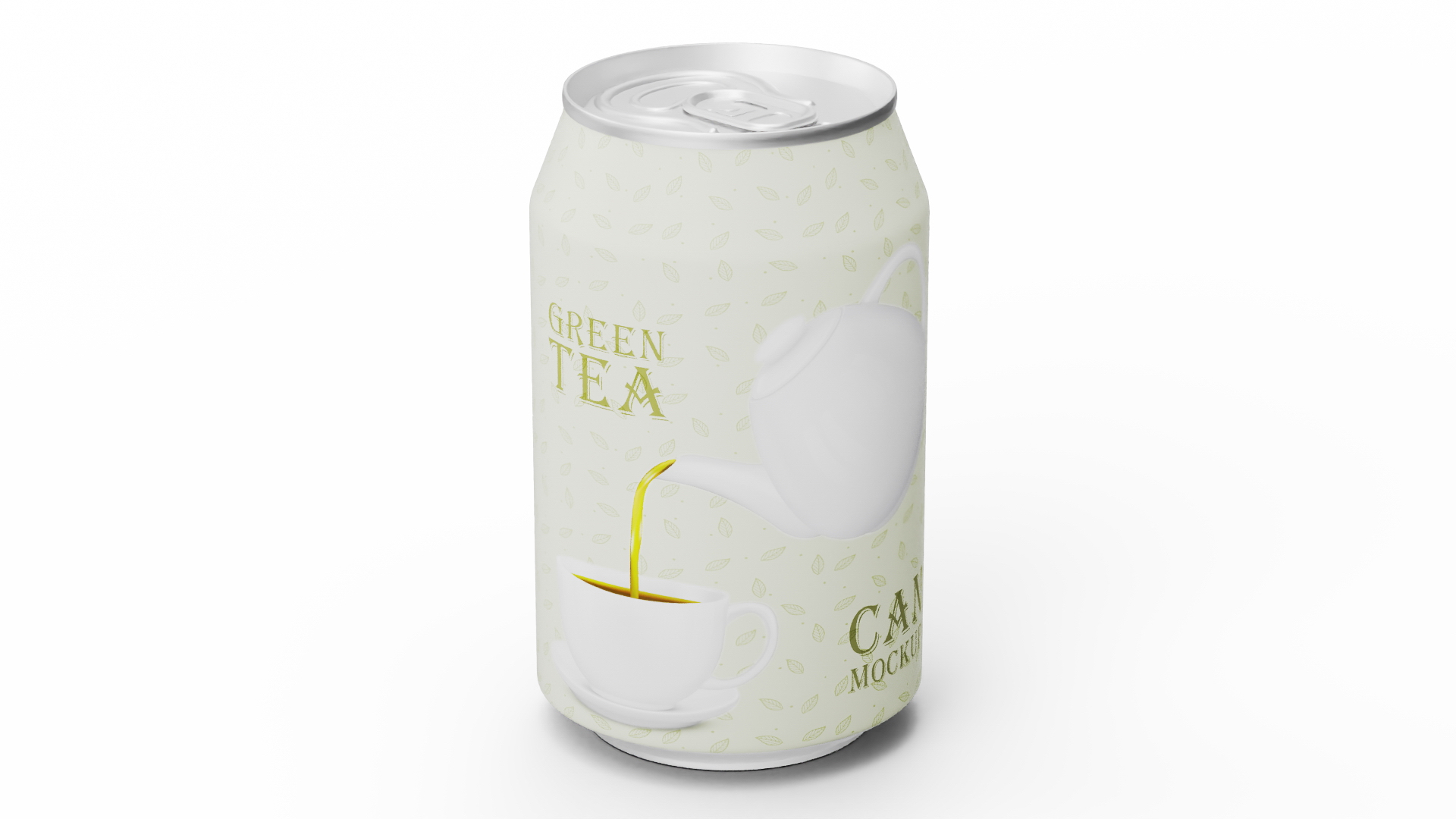 3D Green Tea Can Mockup 200ml - TurboSquid 2060278