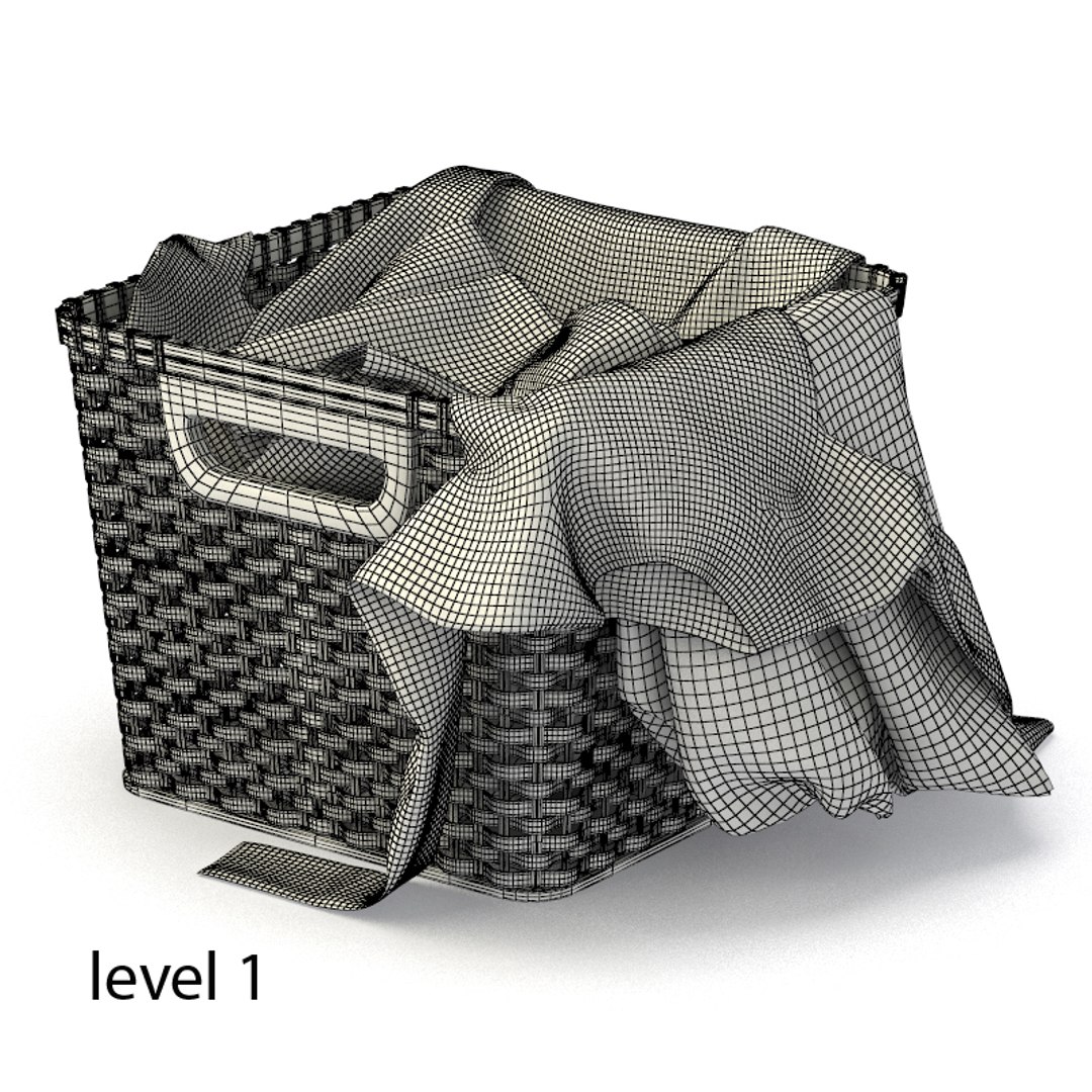 Cloth basket 3D model - TurboSquid 1358265