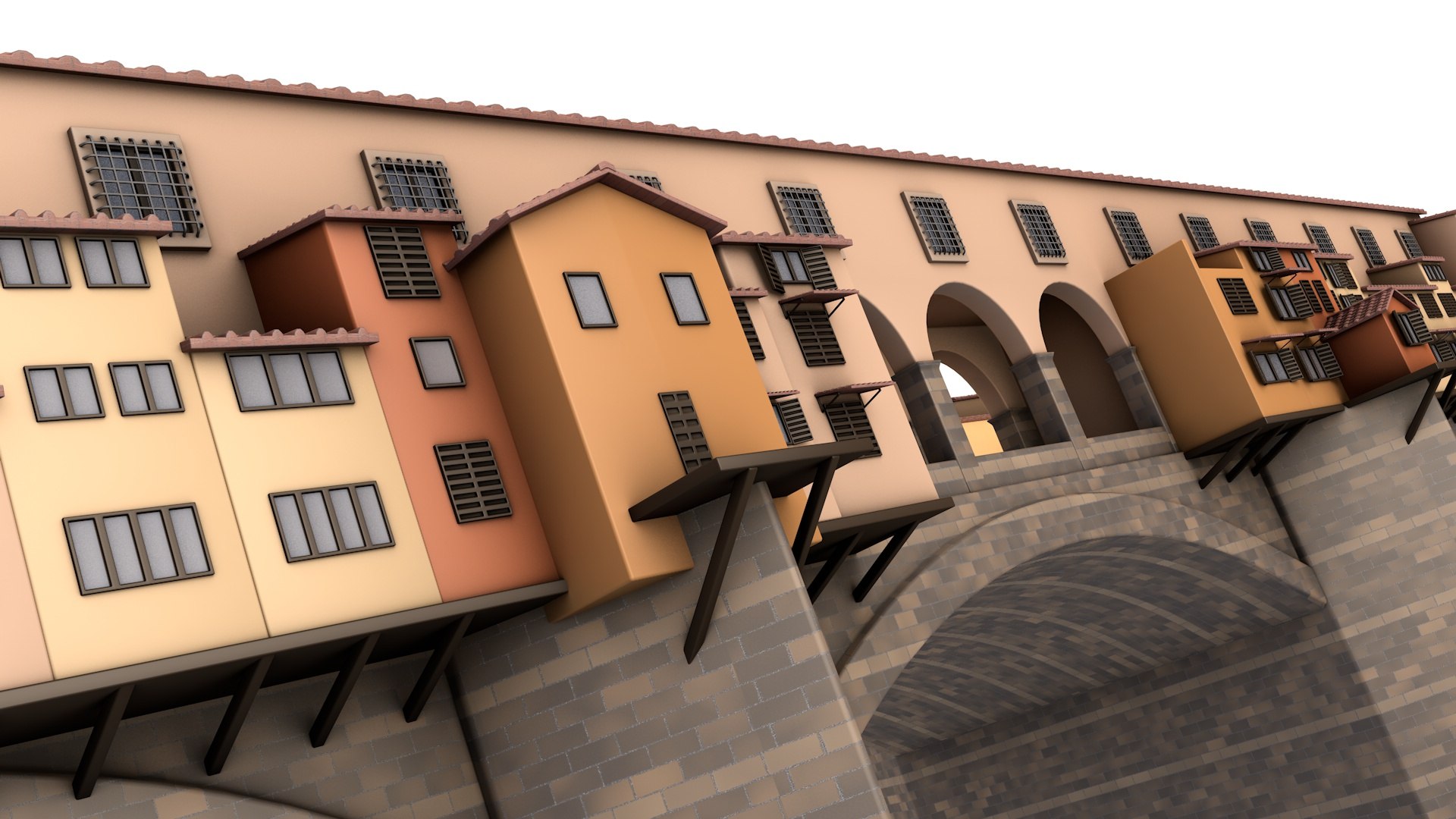 3D Ponte Vecchio Bridge Florence Model - TurboSquid 2258440