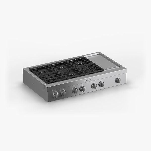 modelo 3d Estufa de gas KitchenAid KCGC558JSS - TurboSquid 2140088