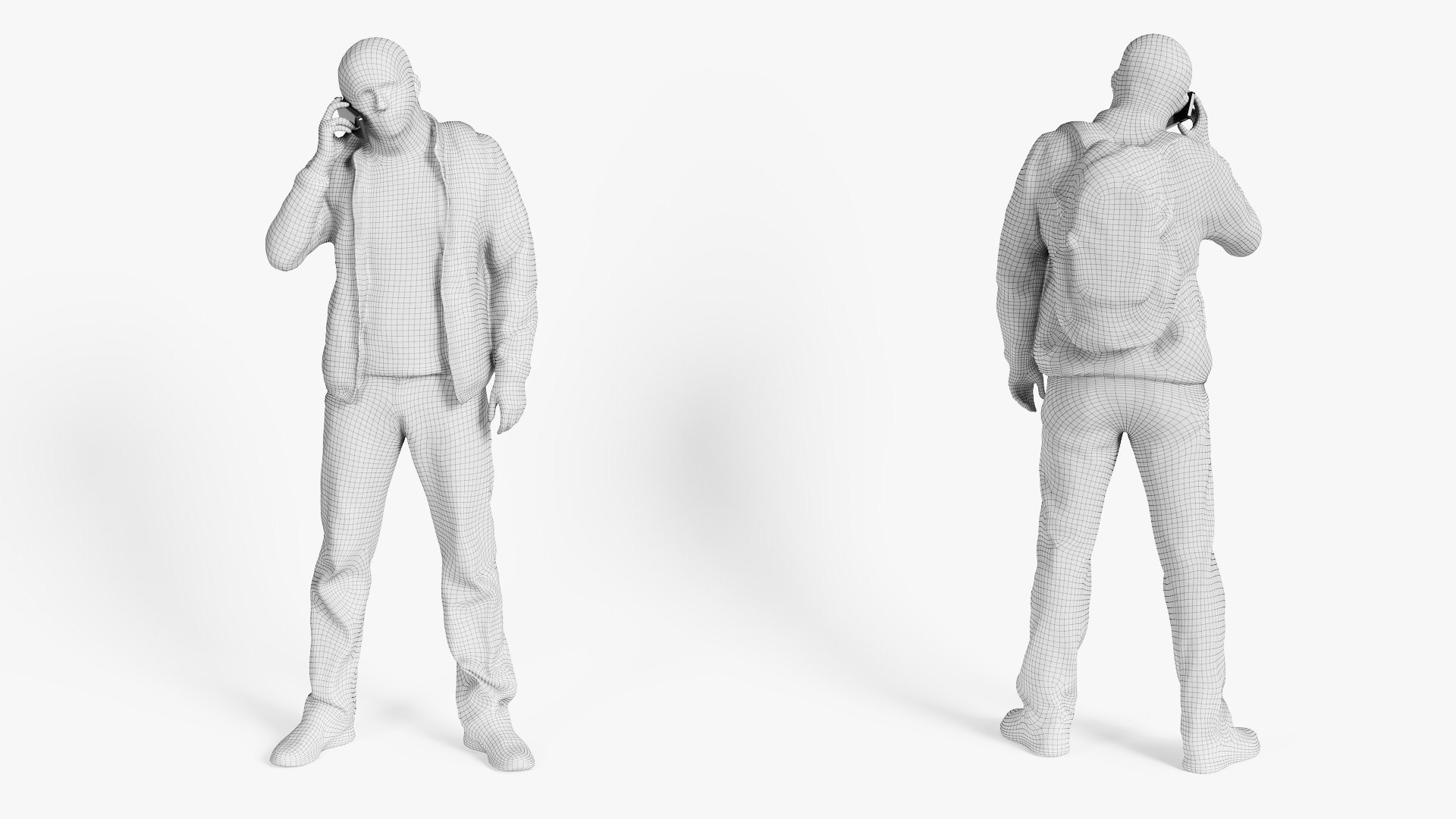 3D Man Talking On The Phone Ks00006 - TurboSquid 1907244