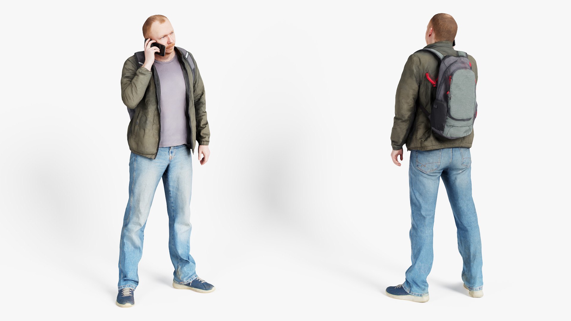 3D Man Talking On The Phone Ks00006 - TurboSquid 1907244