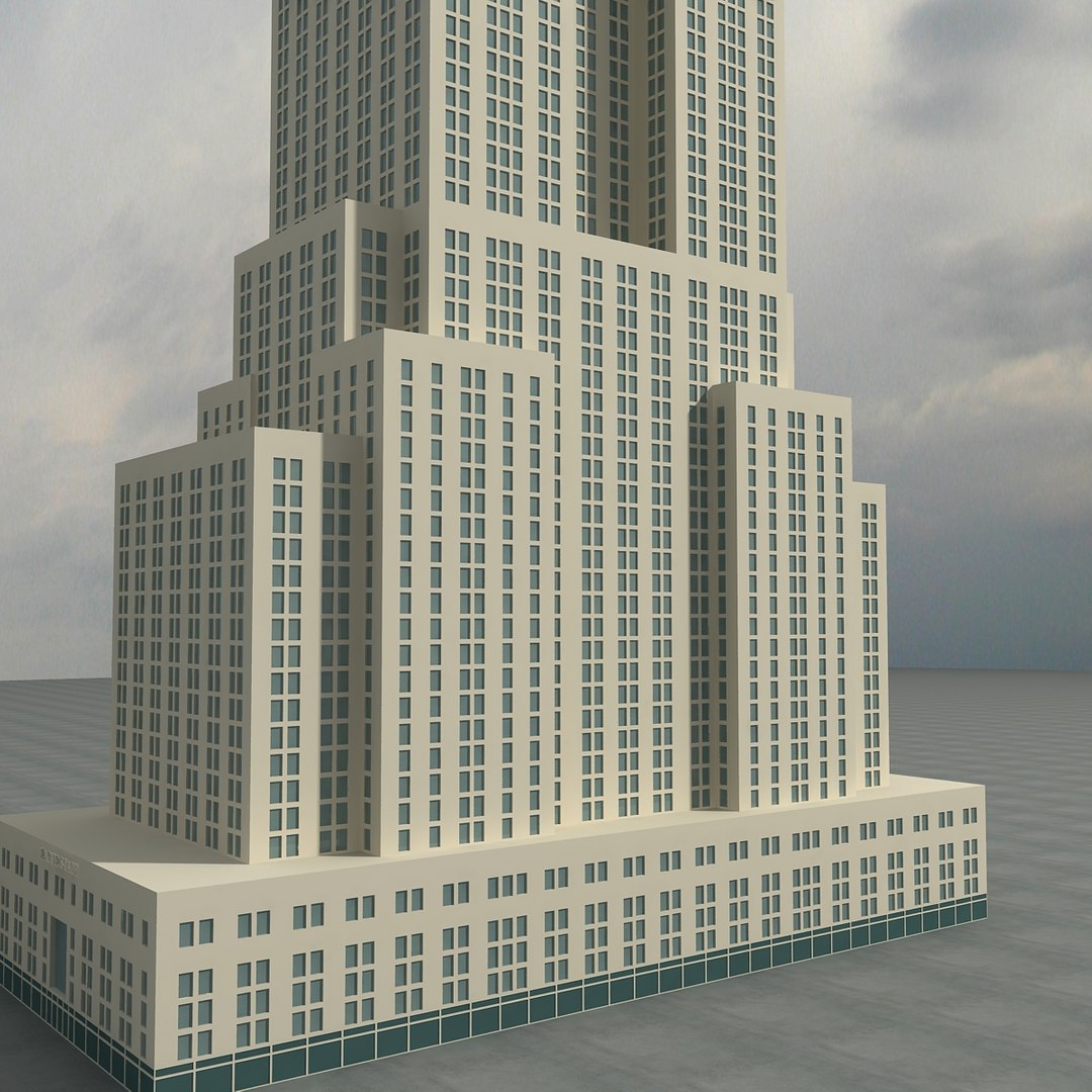 3d Empire State Building Skyscrapers