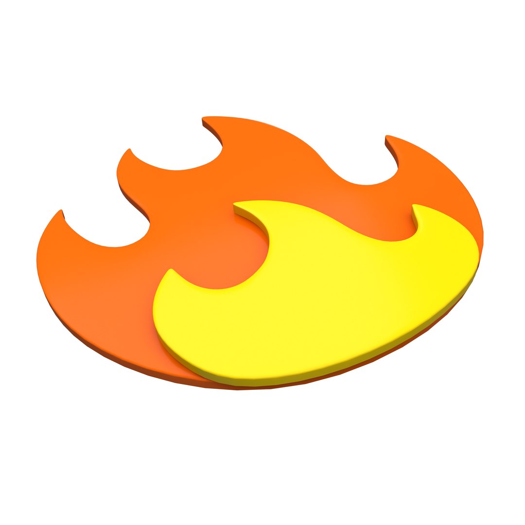 Fire Emoji 3D Model - TurboSquid 2026933