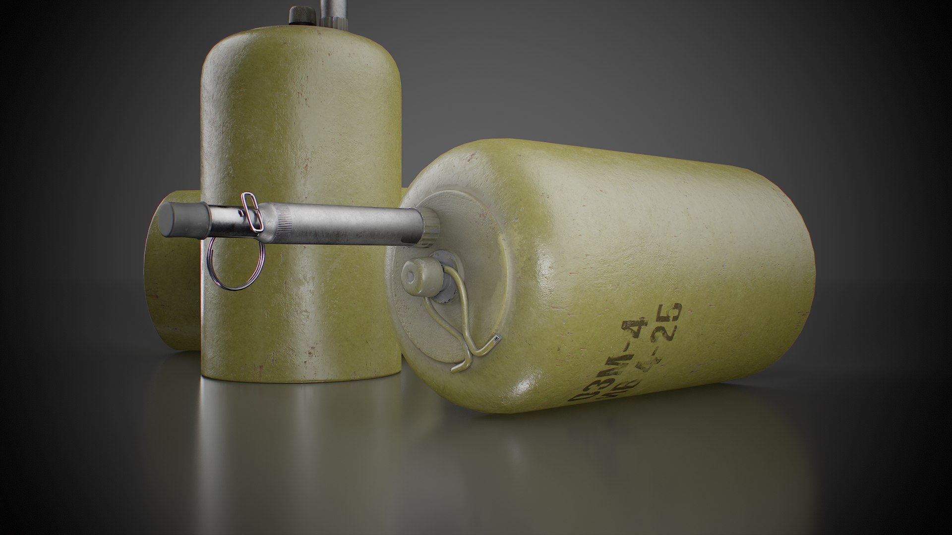 3D Model Soviet Bounding Anti-personnel Fragmentation Mine OZM-4 ...