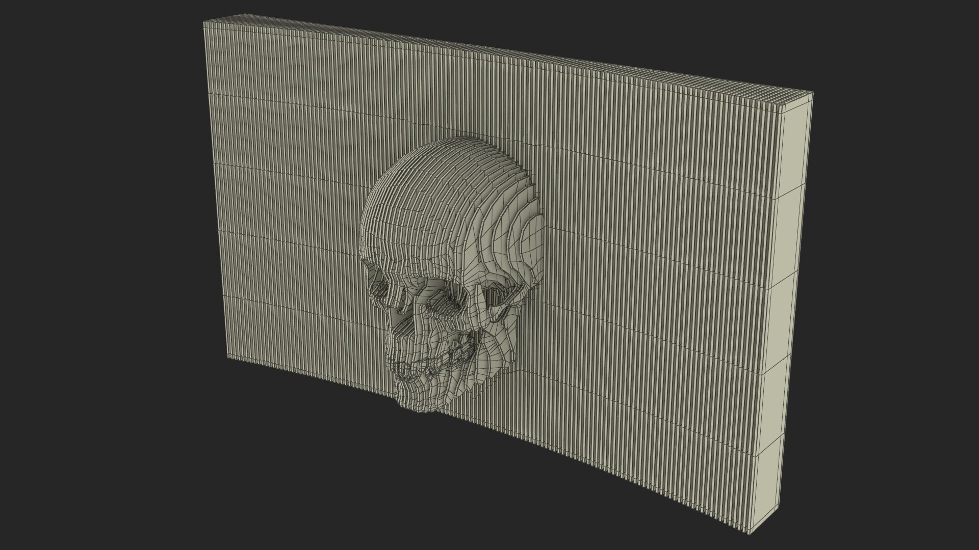 Modern Parametric Wooden Wall Decor - Wooden Scull 3D Model ...