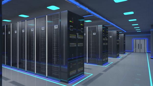 modelo 3d Sala de servidores de computadoras moderna 1 - TurboSquid 2258573