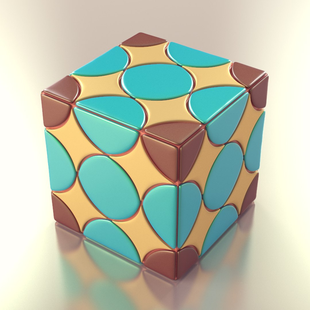 3D Cube Shape Sculpture - TurboSquid 1577408