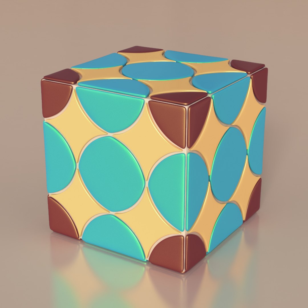 3D Cube Shape Sculpture - TurboSquid 1577408