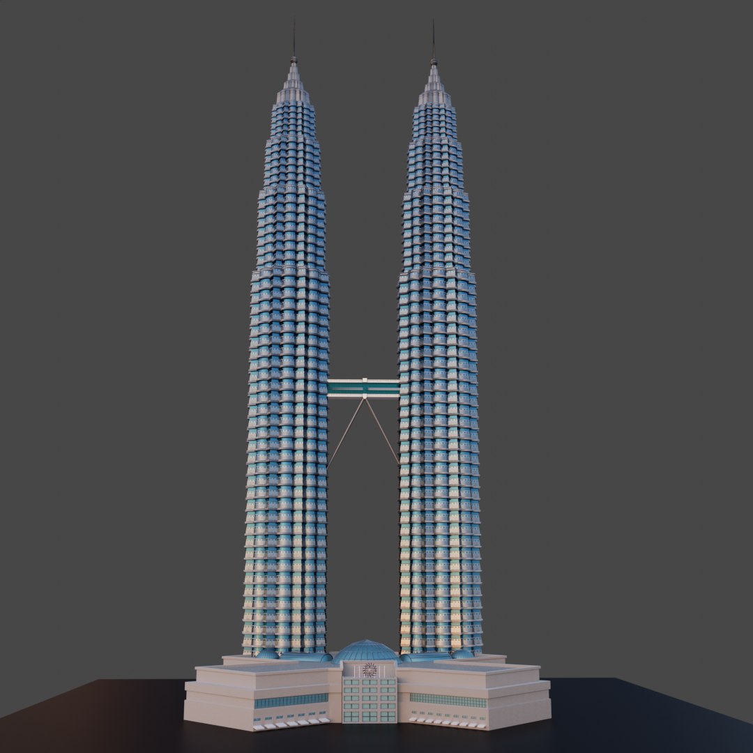 3D Petronas Towers - TurboSquid 2093272