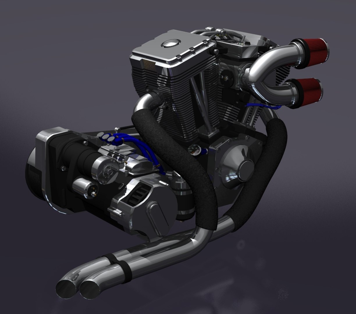 Lightwave Motorcycle Engine