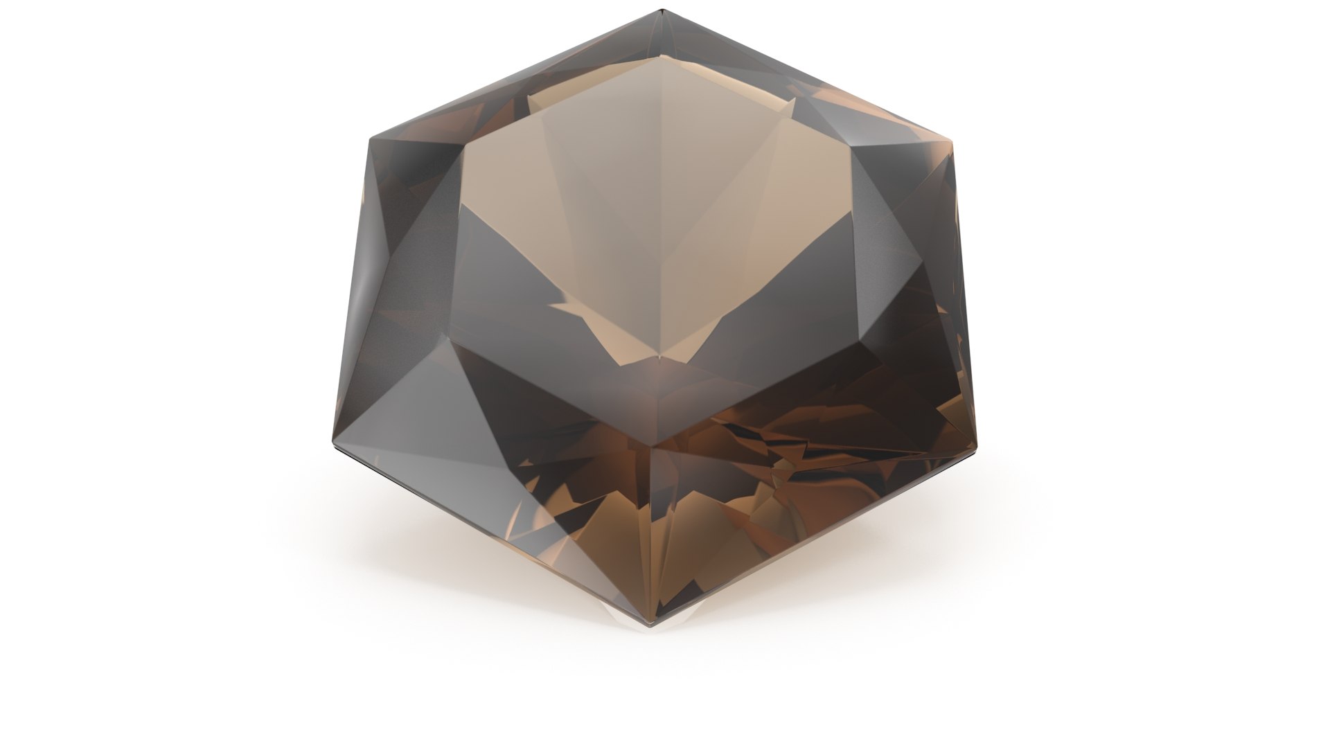 3D Fire Rose Hexagon Cut Smokey Topaz - TurboSquid 1855199