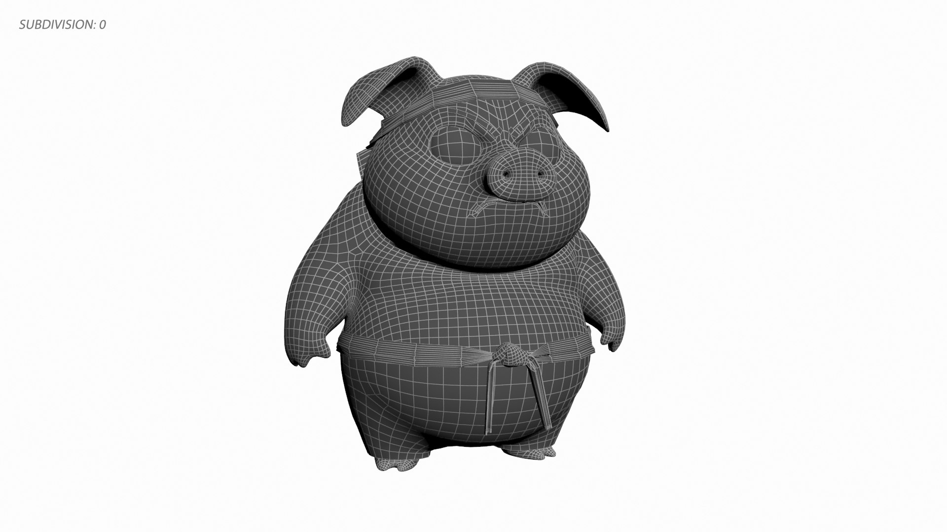 Angry Pig Cartoon Character 3D - TurboSquid 2321358