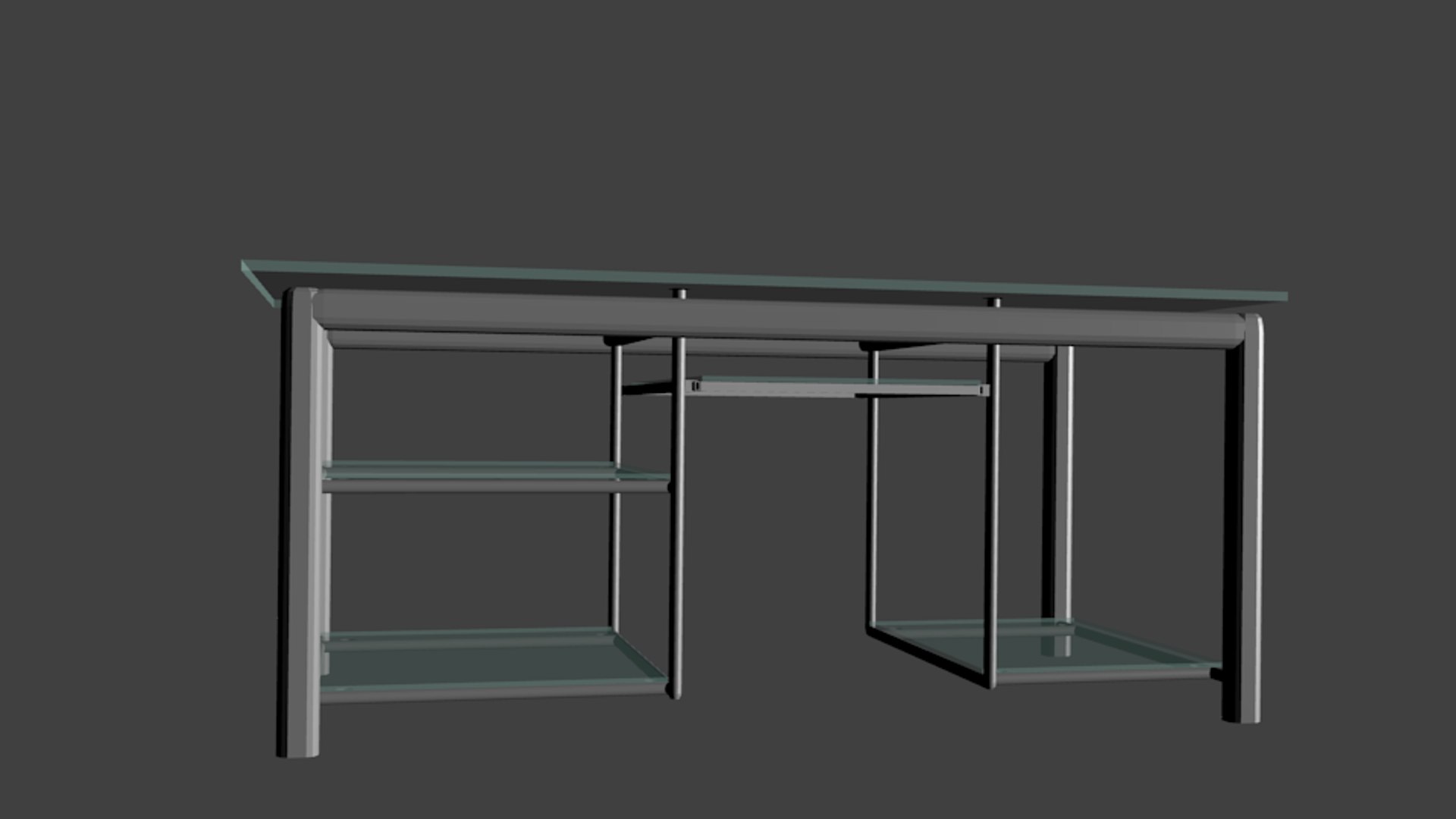 3D glass table model - TurboSquid 1631662
