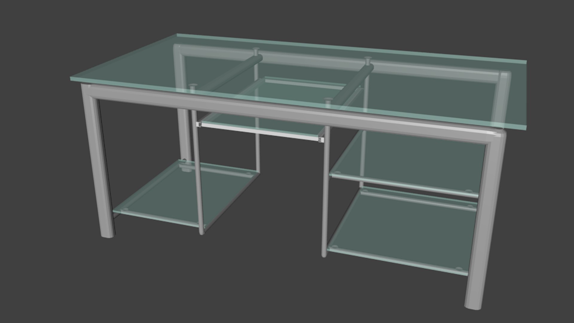 3D glass table model - TurboSquid 1631662